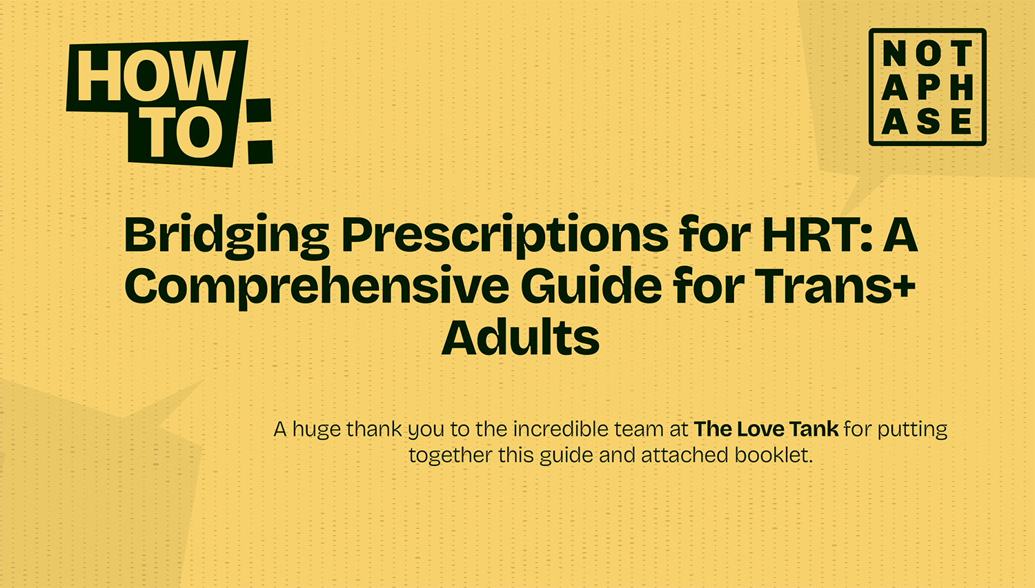 Bridging Prescriptions for HRT: A Comprehensive Guide for Trans+ Adults ...